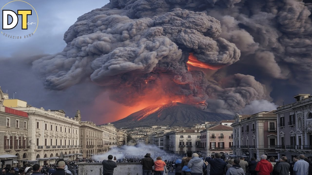 Massive Volcanic Eruption in Italy Today! Etna Volcano Erupted in an ...